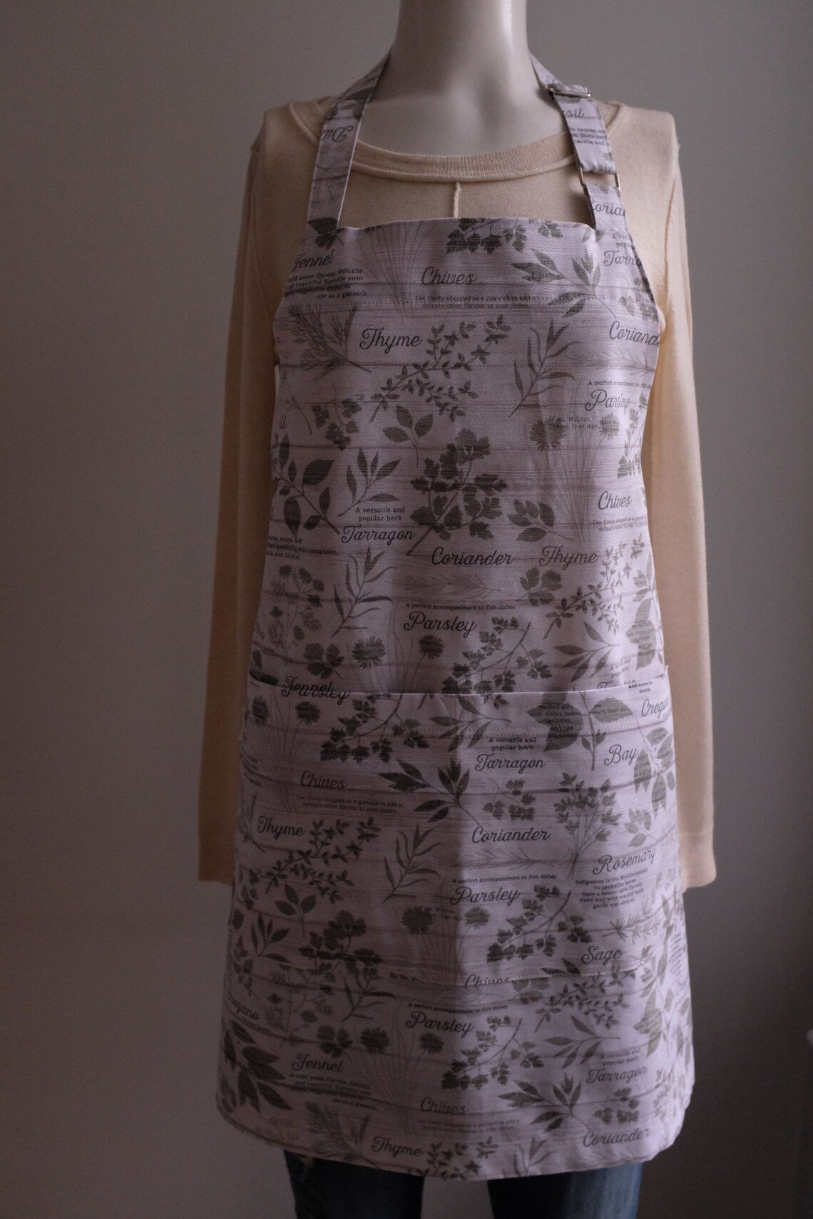 Handmade Modern Apron Kitchen Herbs Apron aprons for women | Etsy