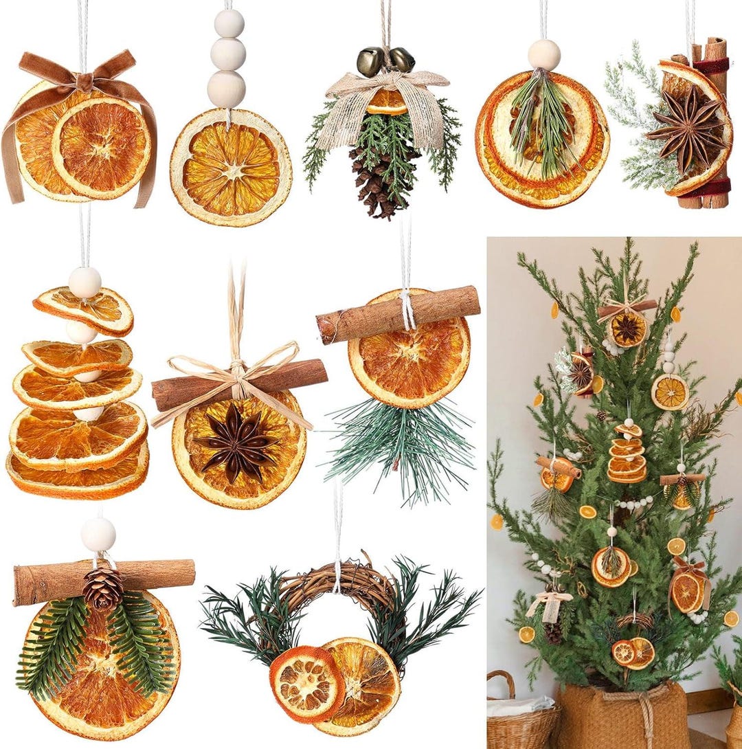 10 Pcs Christmas Dried Orange Slice Ornaments Handmade - Etsy