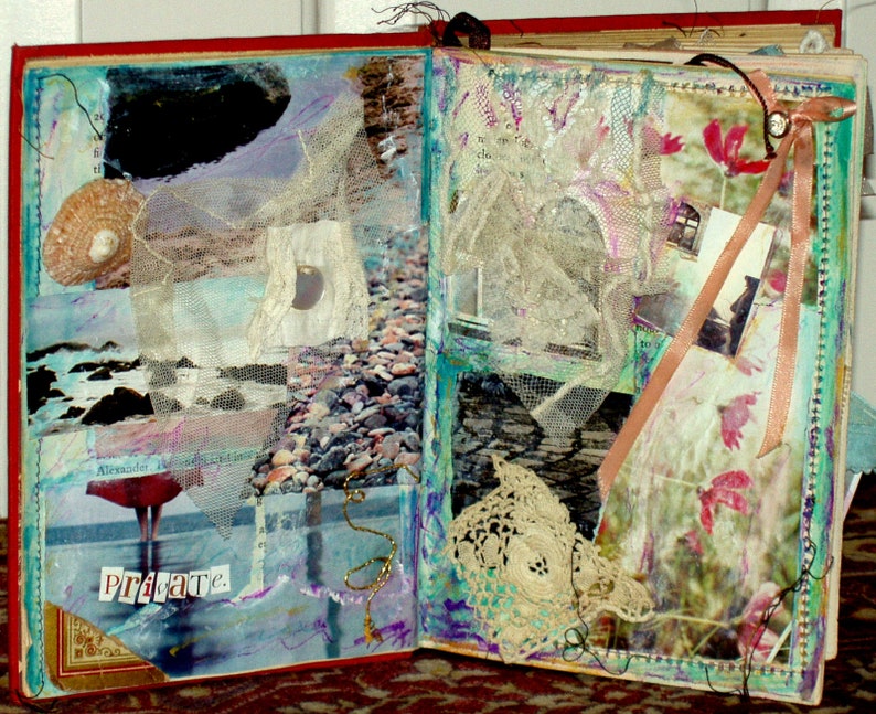 Altered Book Sculpture in Mixed Media, Original Collage Art - Etsy