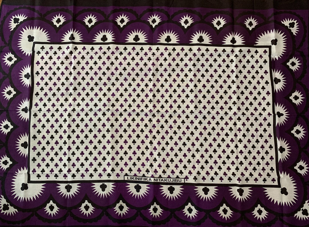 Single Khanga in Purple African Print Fabric - Etsy