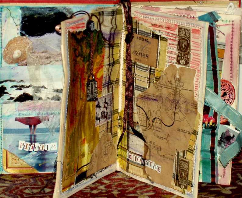 Altered Book Sculpture in Mixed Media, Original Collage Art - Etsy