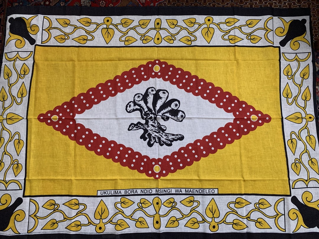 Single Khanga in Red and Yellow African Print Fabric, African Sarong - Etsy