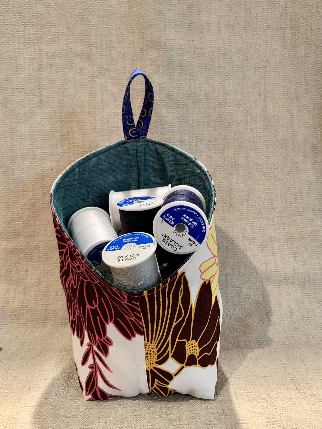 African Wax Print Fabric Hanging Basket: Padded Storage Pod - Etsy