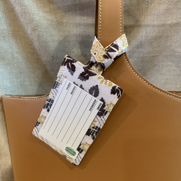 Fabric Luggage Tag - Etsy