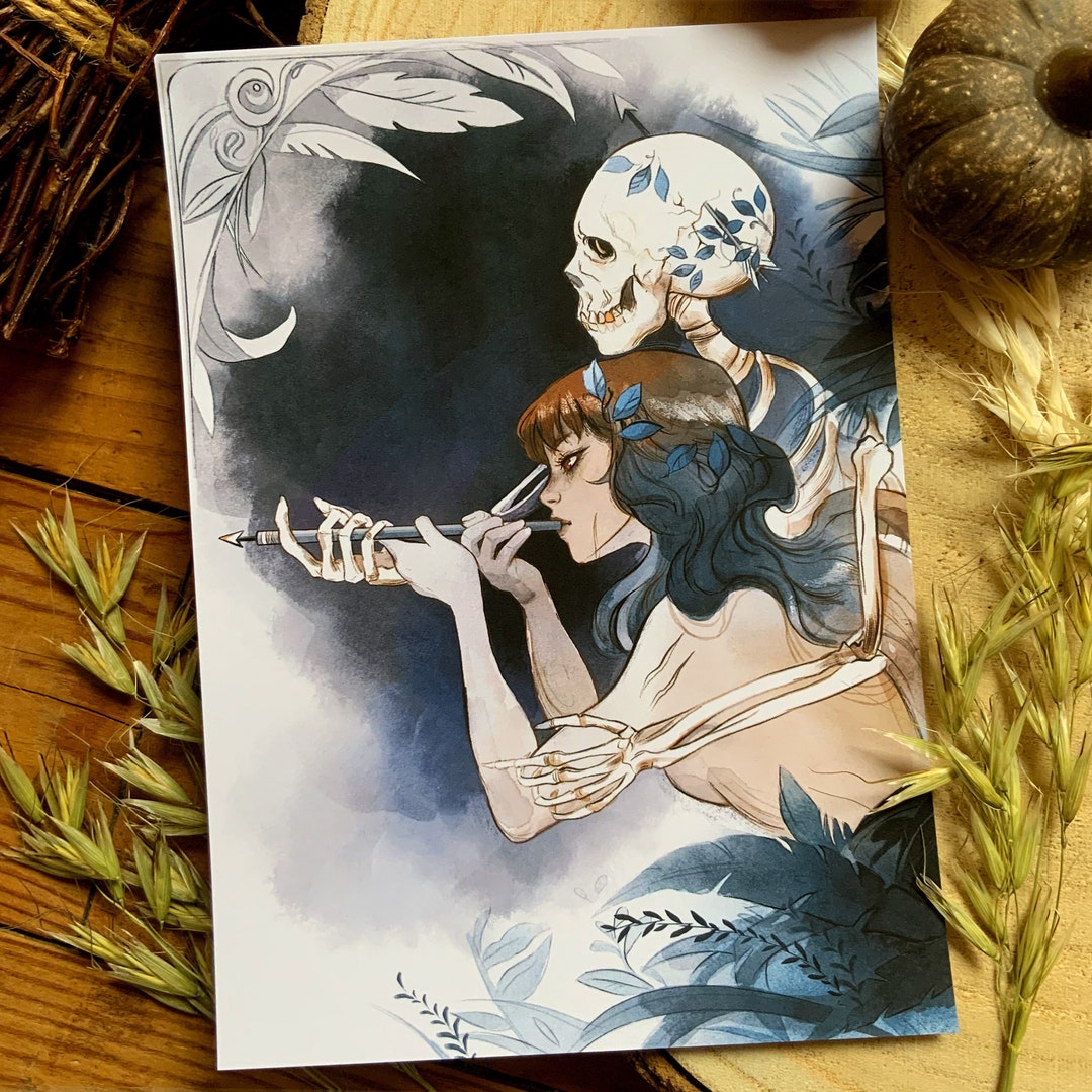 Poison Illustration Print Poison Arrow and Skeleton, Original Art ...
