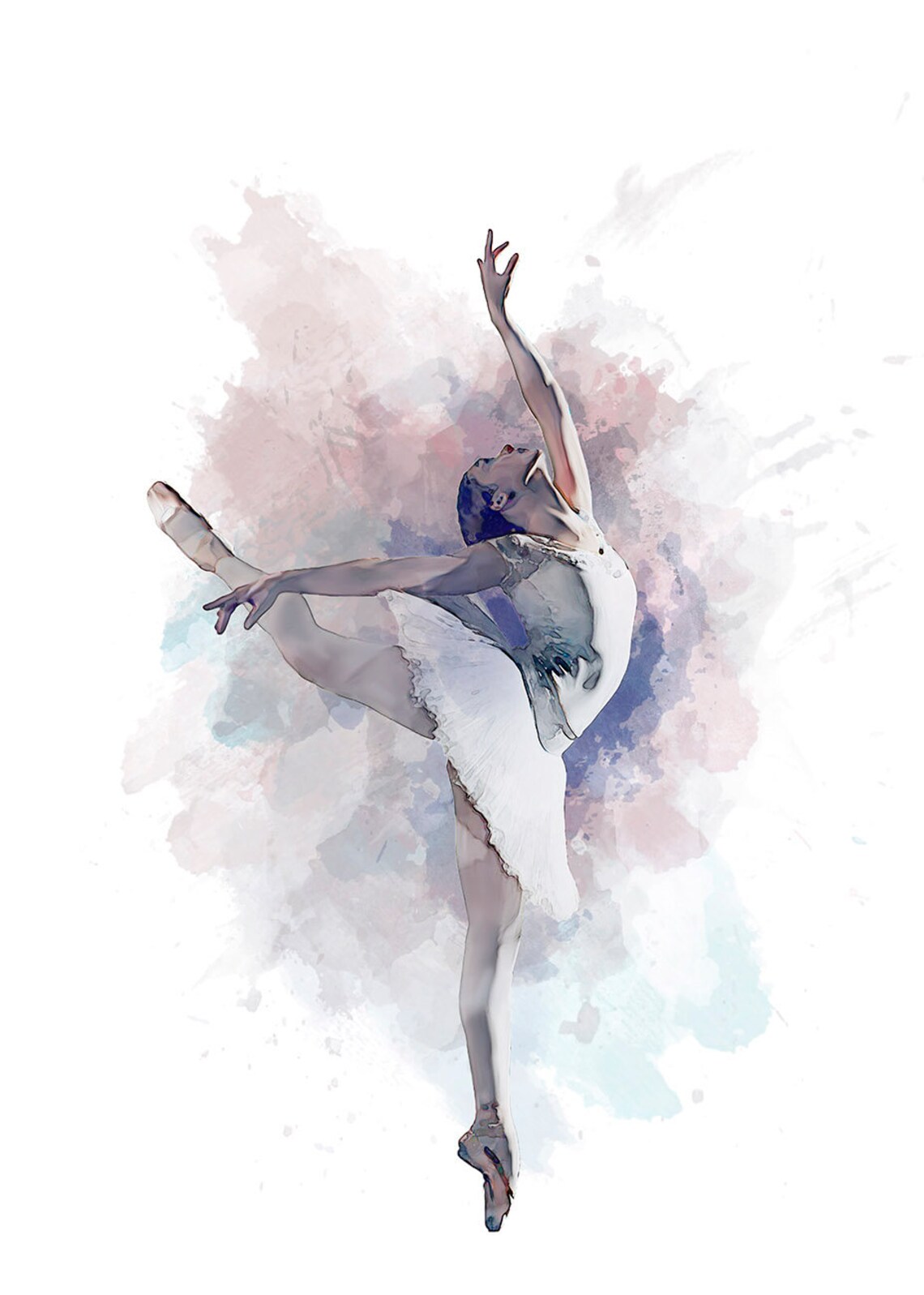 Ballet Dancer Art Print in Soft Muted or Blue Tones - Etsy UK