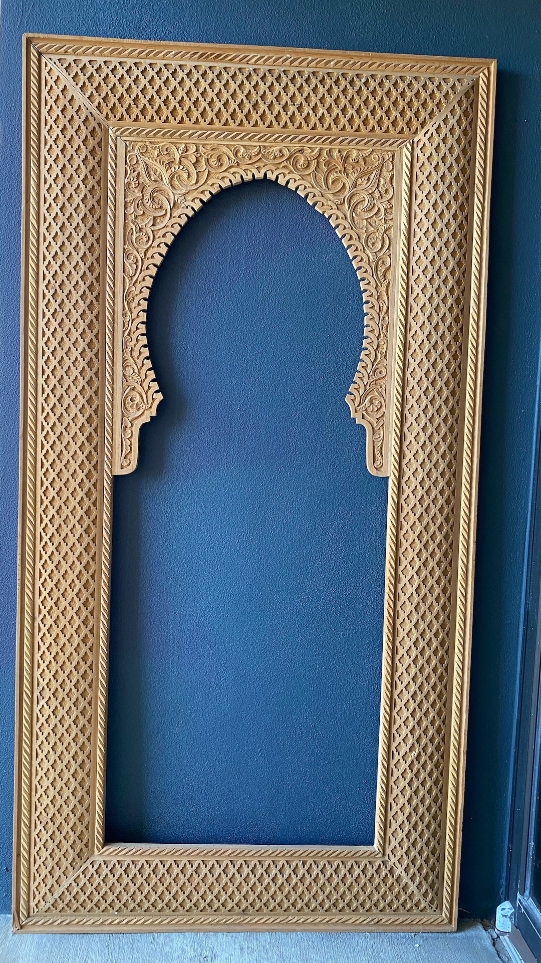 Vintage Moroccan Old Riad Mirror/window/ Door Frame Handmade Cedar ...