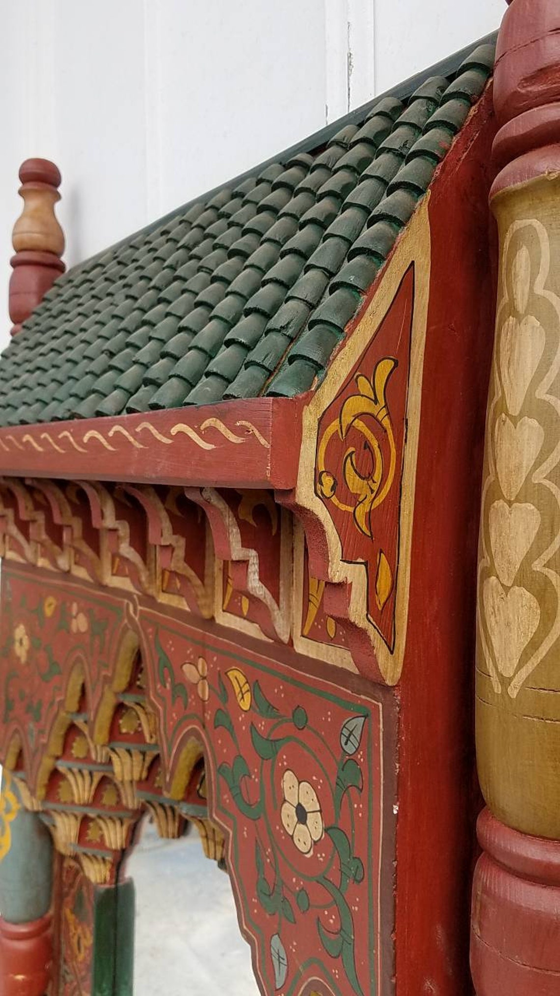 Vintage Painted Mirror With Arches and Door Panels, U Unique Handmade ...