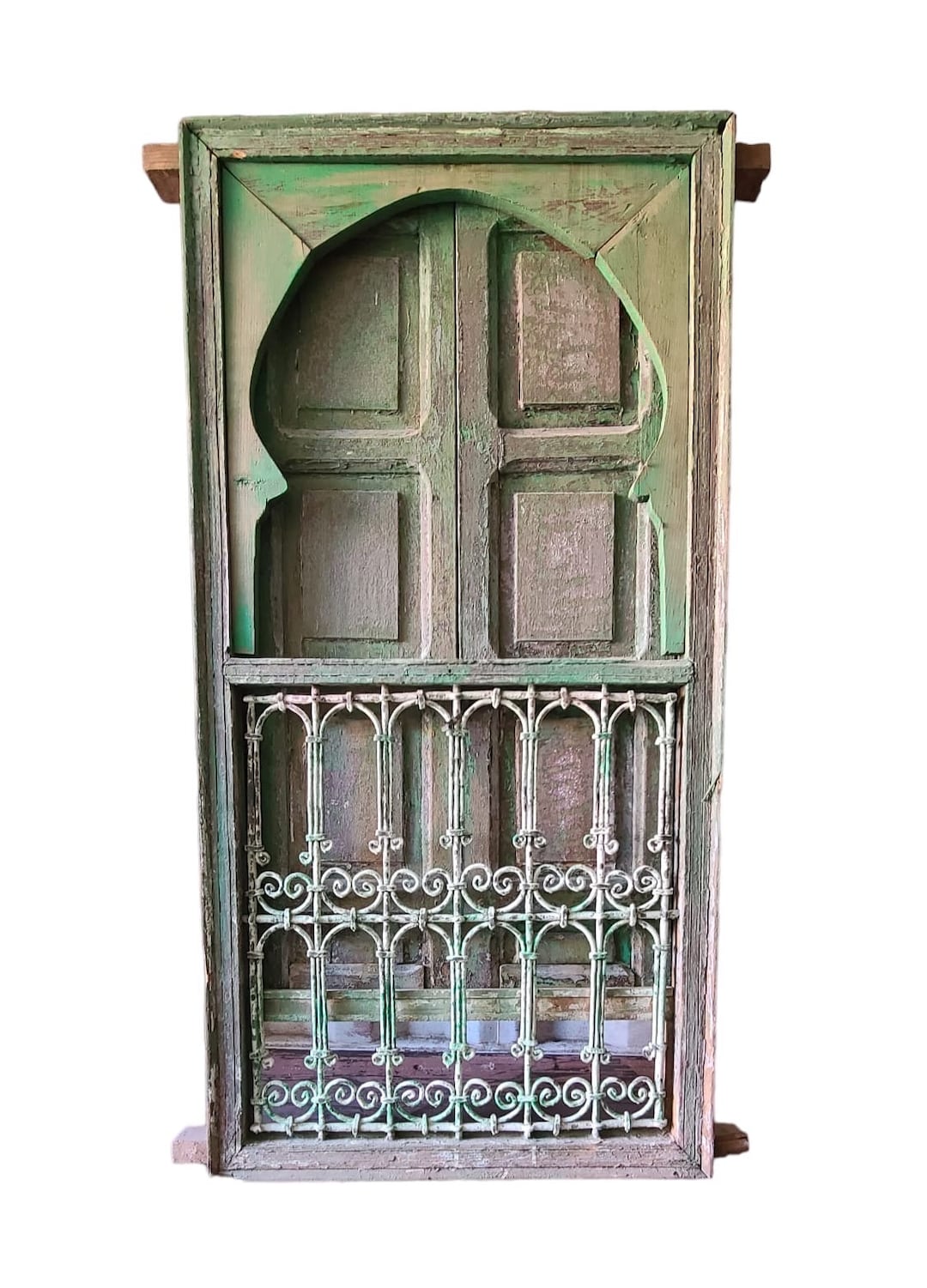 A Vintage Window Wrought Iron Filigree Artwork Metal Ethnic African ...