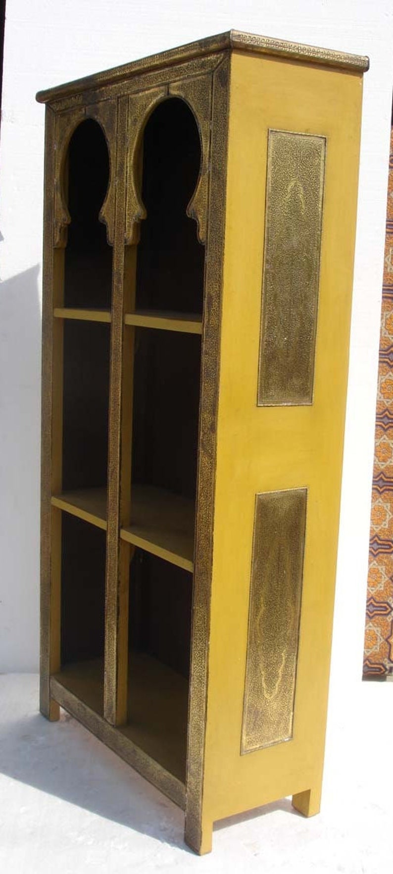Moorish Vintage Handmade Moroccan Bookshelf - Moroccan Furniture and ...