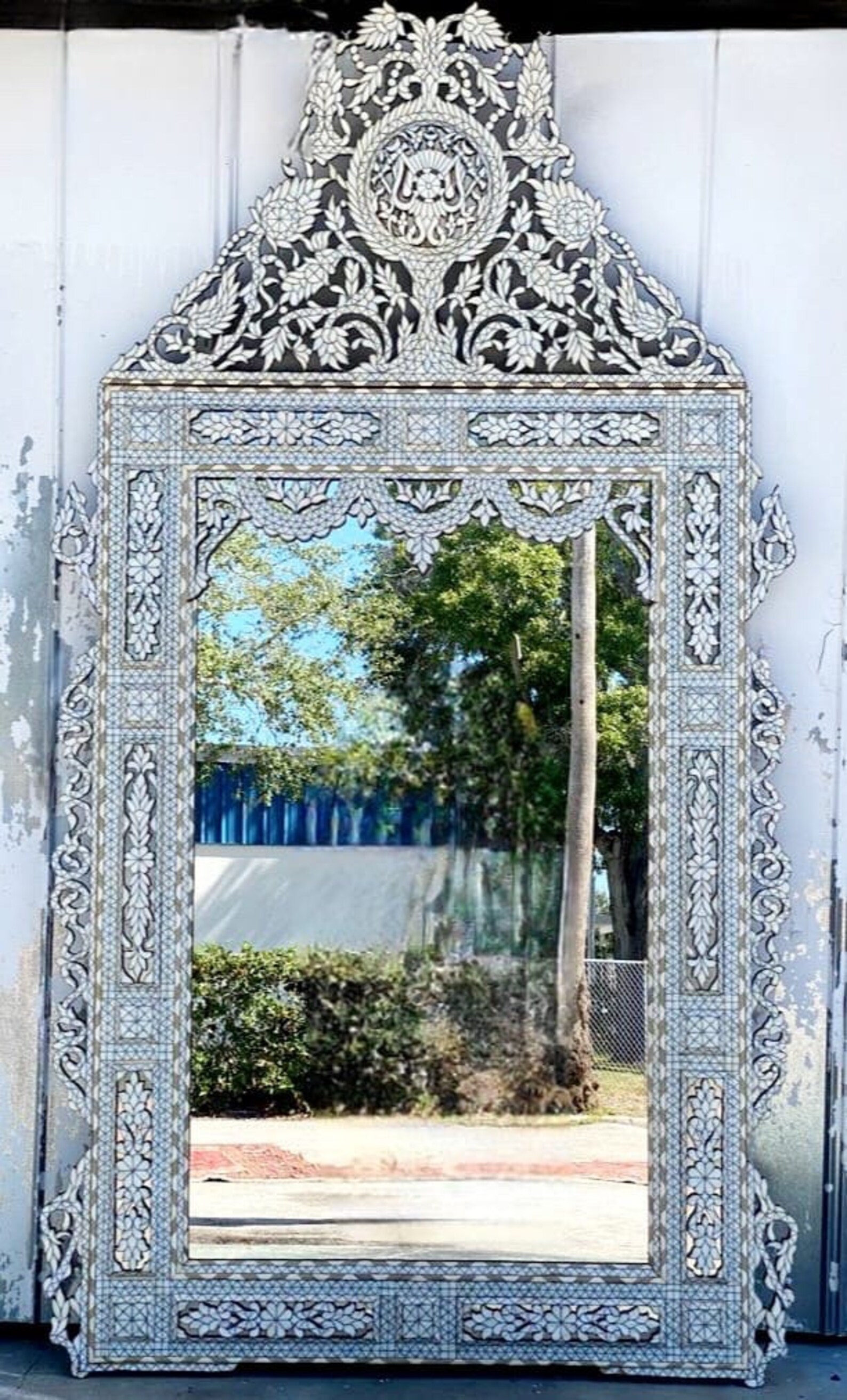 Extra Large Syrian Mother of Pearl Mirror Exquisite Handmade Inlay ...