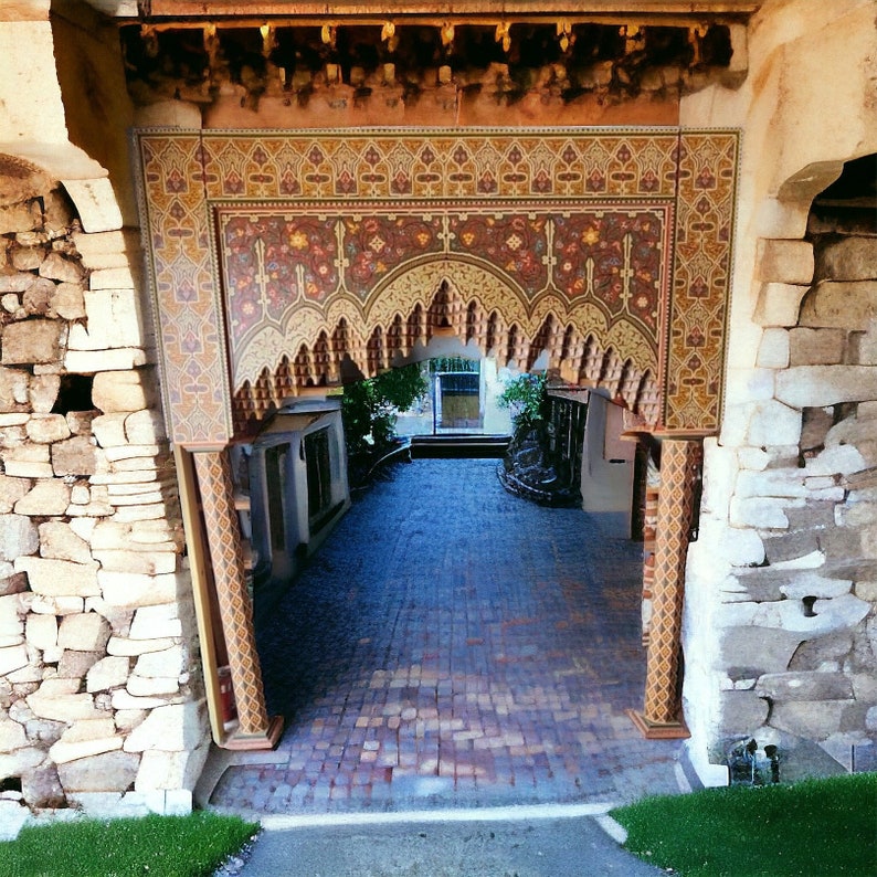 120” Wide Hand Painted Royal Moroccan Arch - Etsy