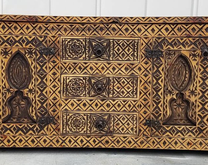 One of a Kind Vintage African Cabinet for Bedroom Ethnic | Etsy