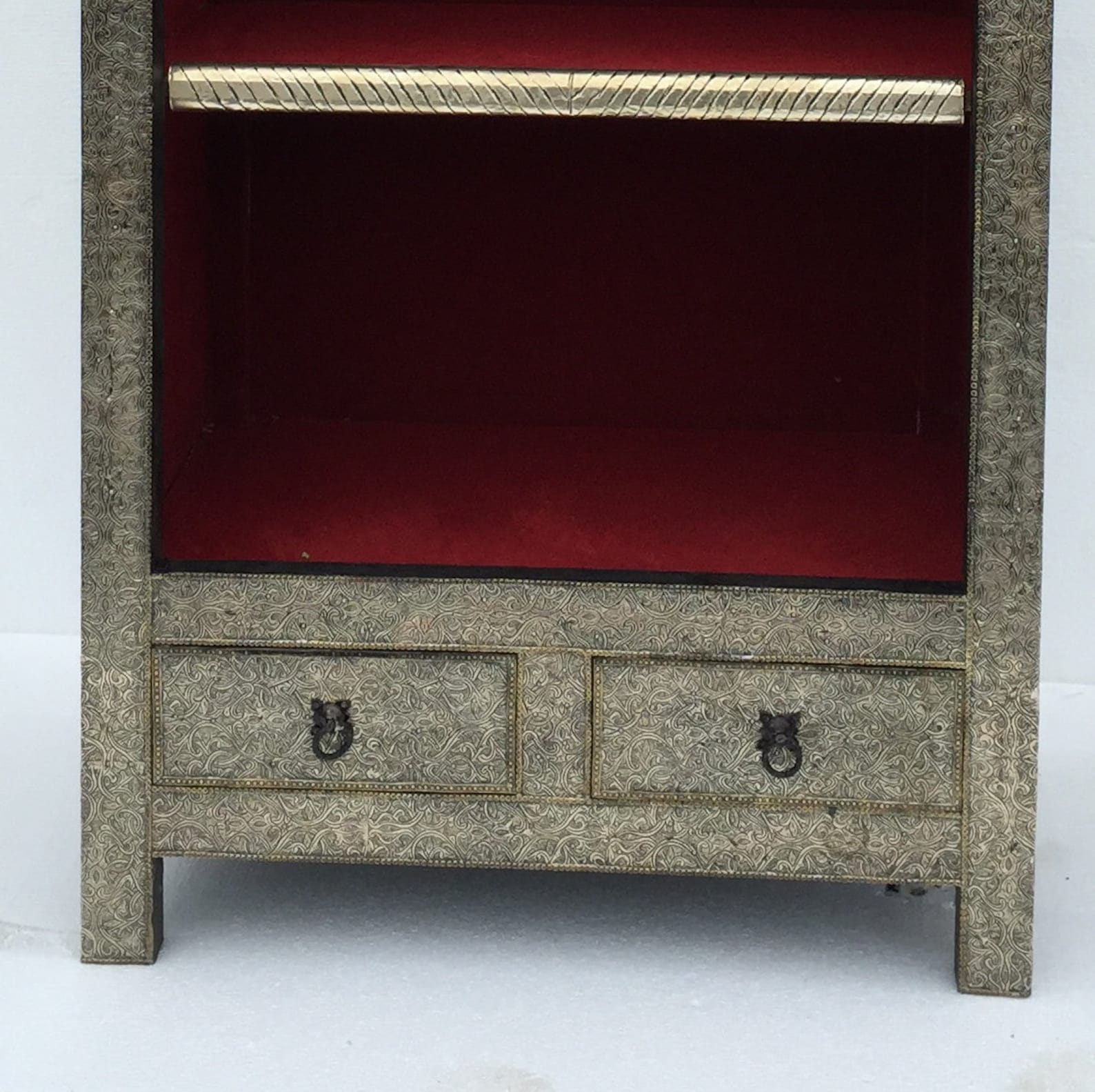 Silver Bookshelf Upholstered Handmade Moroccan Bookshelf - Etsy