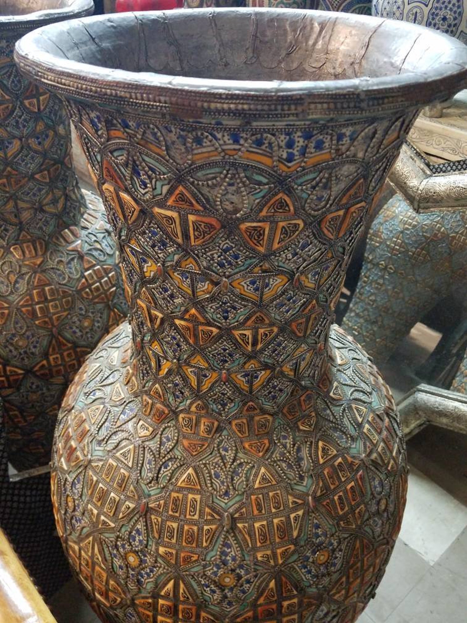 Extra Large 50 Vintage Pair of Exquisite Moroccan Camel Bone Vases for ...