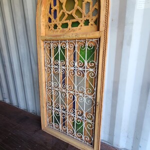 Antique Old Riad Wrought Iron Filigree Art Window, Moorish Architecture ...