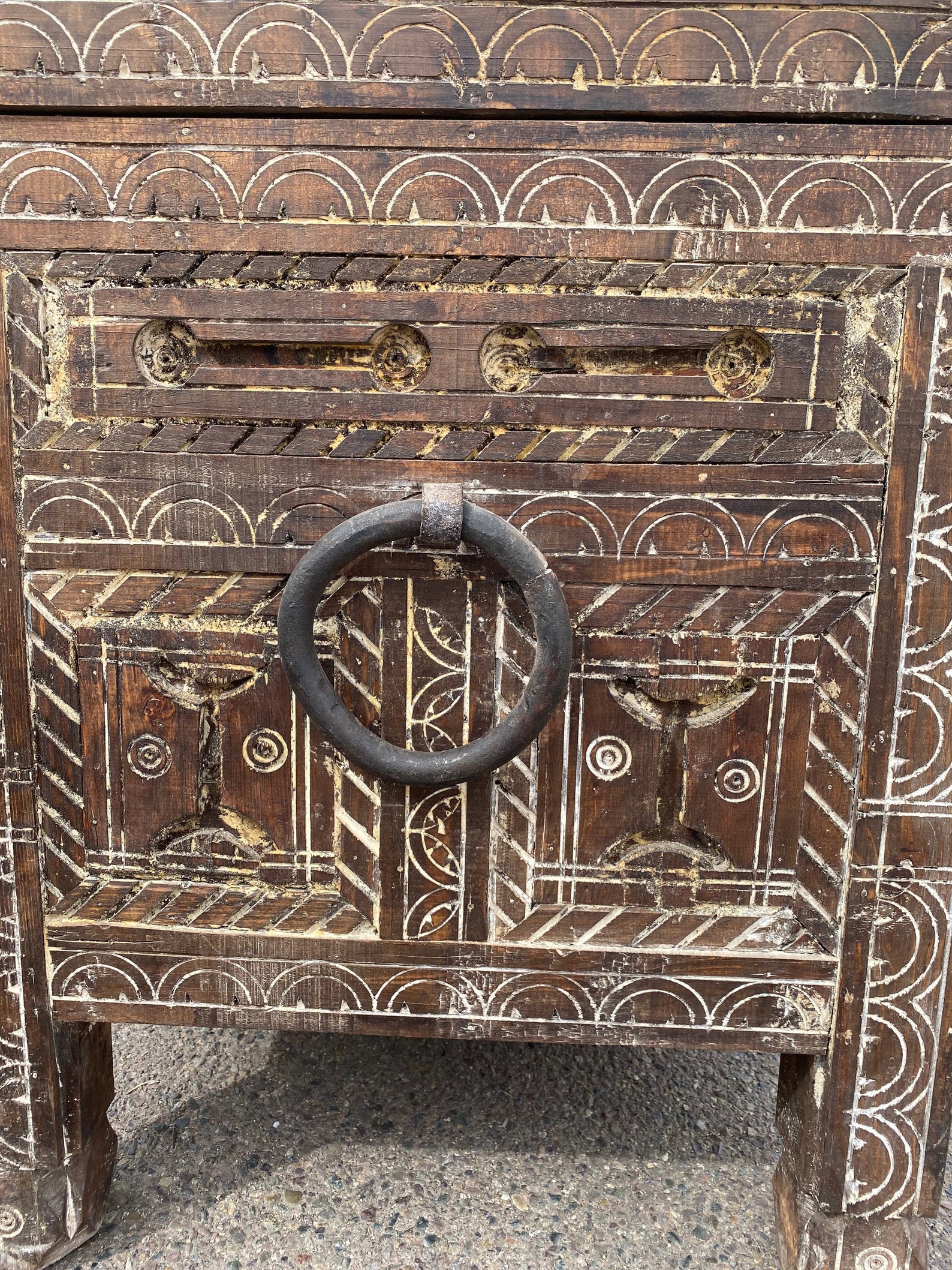 Vintage Wooden African Chest Moroccan Trunk Cabinet Bedroom Furniture a ...