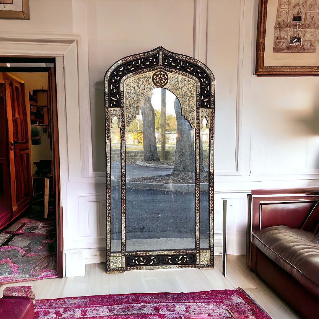 A Unique Conversation Piece Moroccan Large Mirror Vintage Handmade ...
