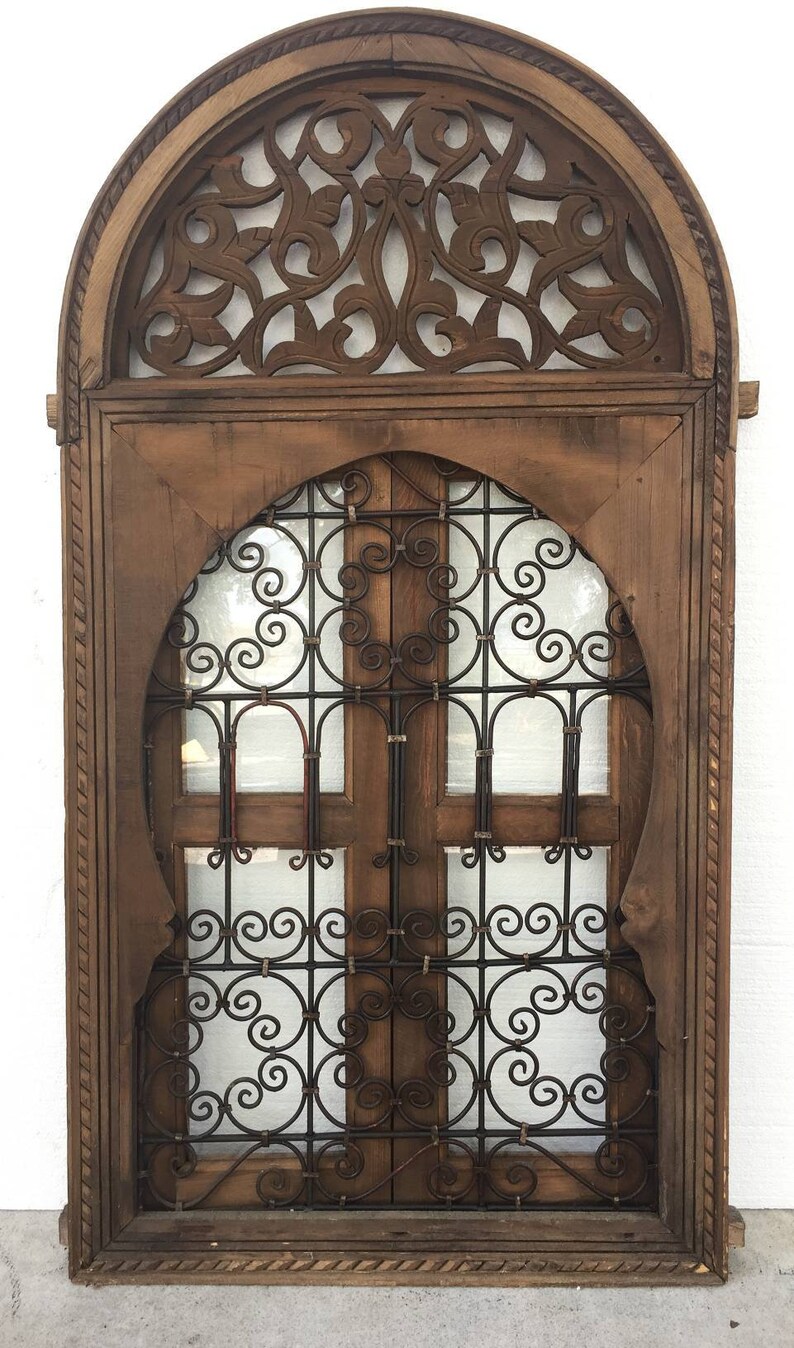 Marrakech Vintage Moroccan Wrought Iron Filigree Window - Etsy