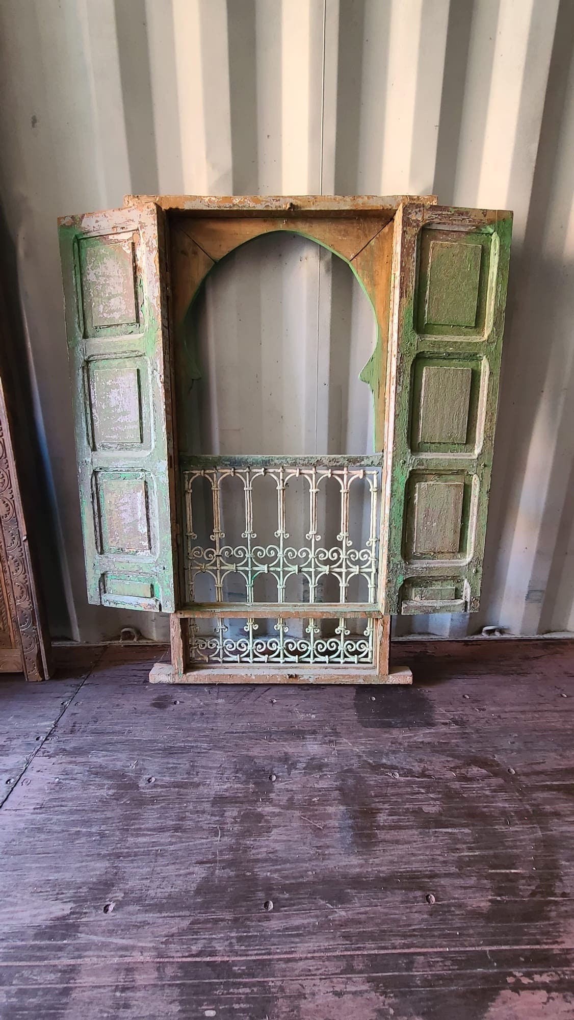 A Vintage Window Wrought Iron Filigree Artwork Metal Ethnic African ...