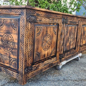 One of a Kind Vintage African Cabinet for Bedroom, Ethnic Living Room ...
