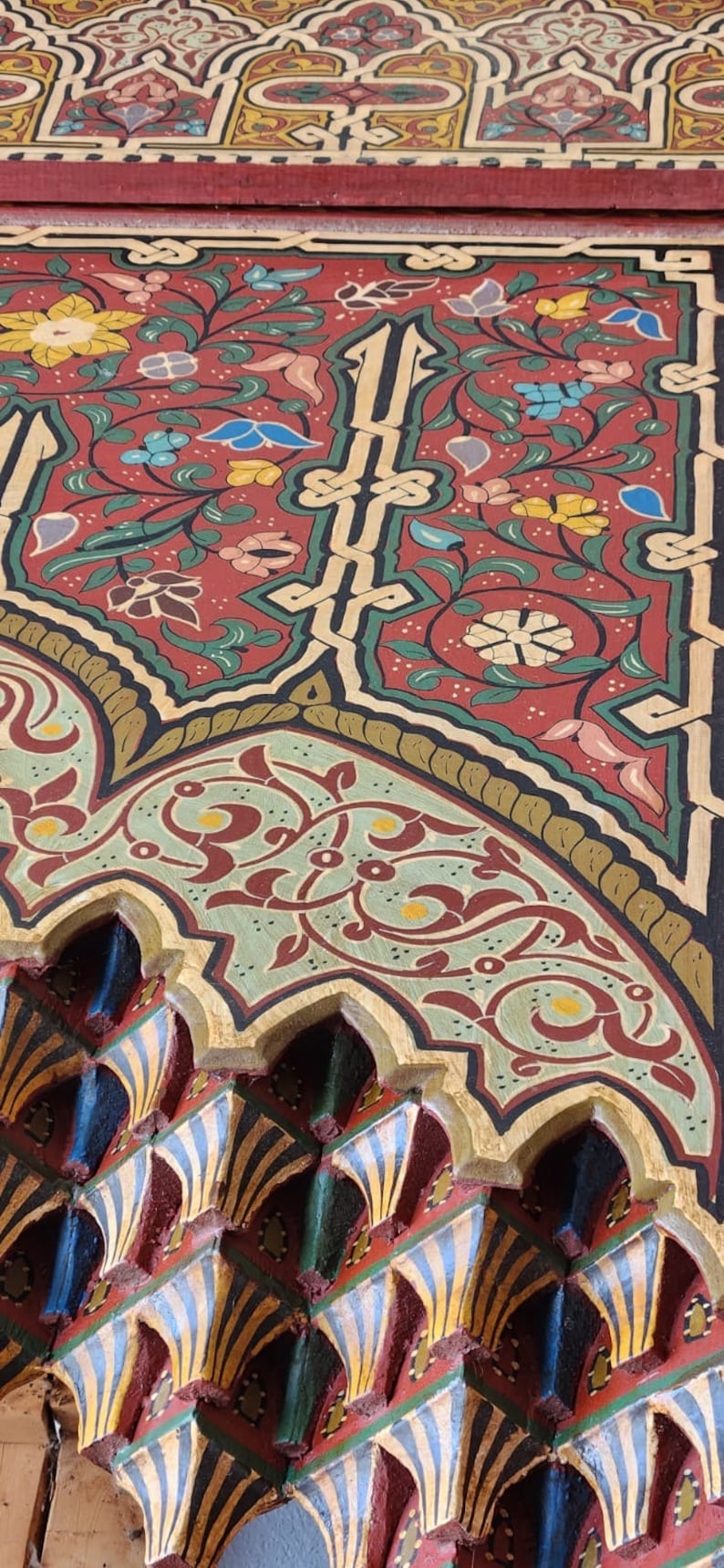 Exquisite Large Moroccan Painted Arch - Statement Piece for Your Space ...