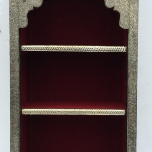 Silver Bookshelf - Upholstered Handmade Moroccan Bookshelf - Moroccan ...