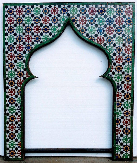 Unique Vintage Arch Moroccan Mosaic Tile Indoor Fireplace - Etsy