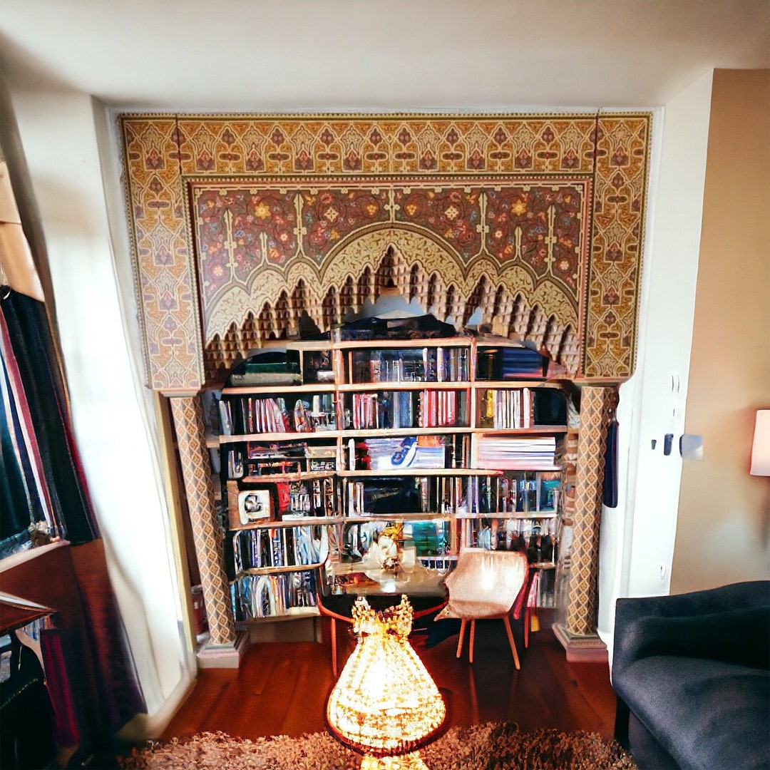 120” Wide Hand Painted Royal Moroccan Arch - Etsy