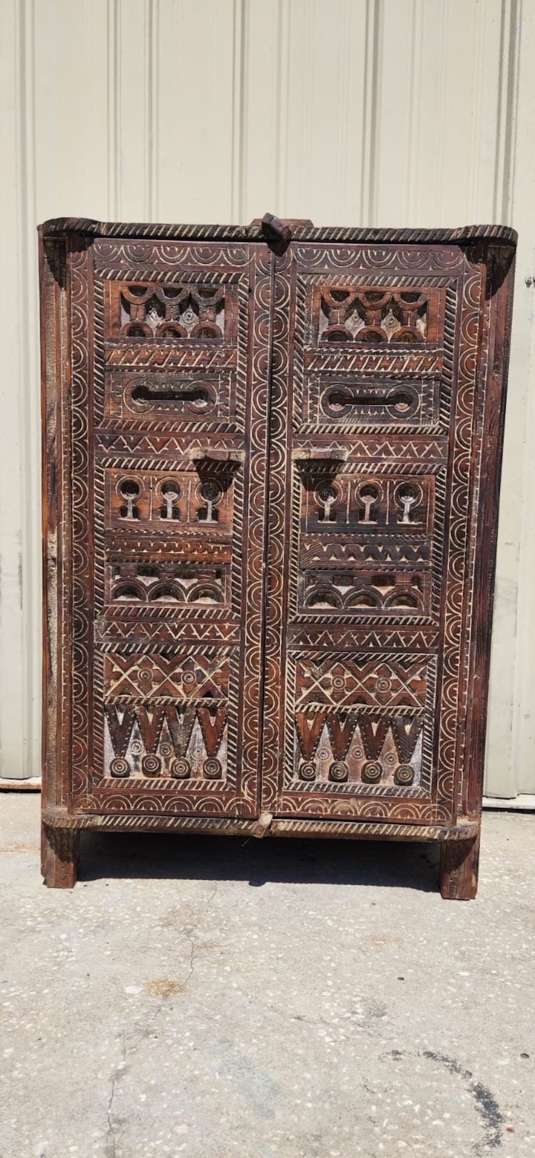 An African Vintage Cabinet Berber Moroccan Armoire Ethnic Handmade ...