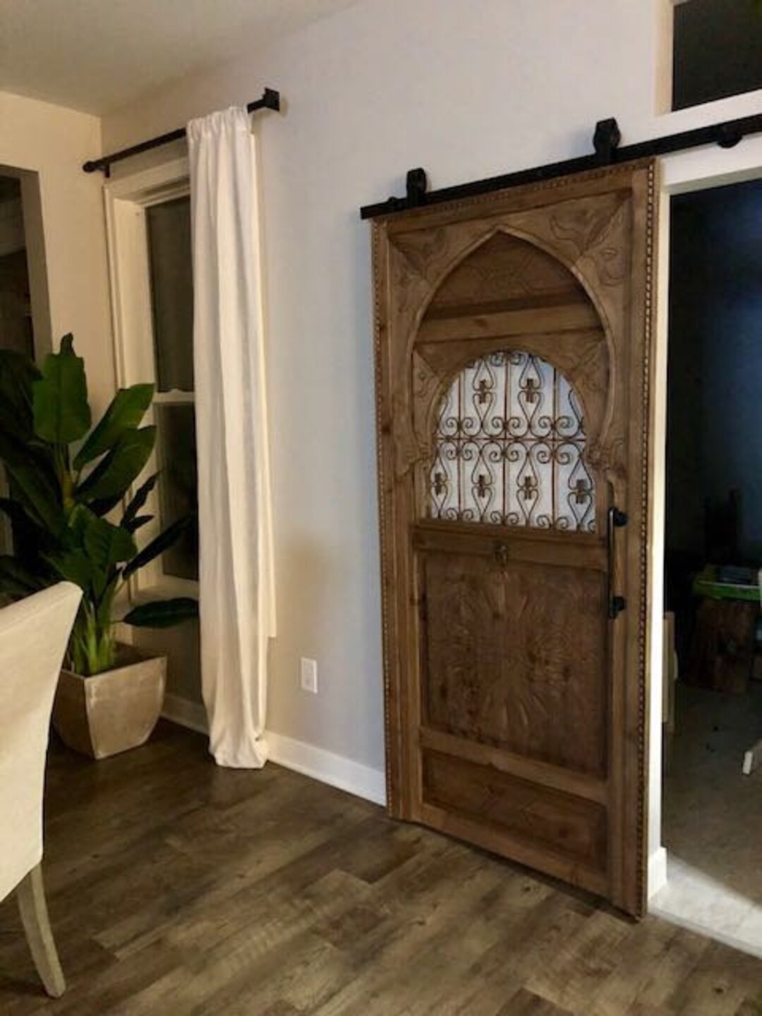 Moroccan Riad Palace Wrought Iron Filigree Wooden Door,handmade ...