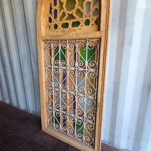 Antique Old Riad Wrought Iron Filigree Art Window, Moorish Architecture ...