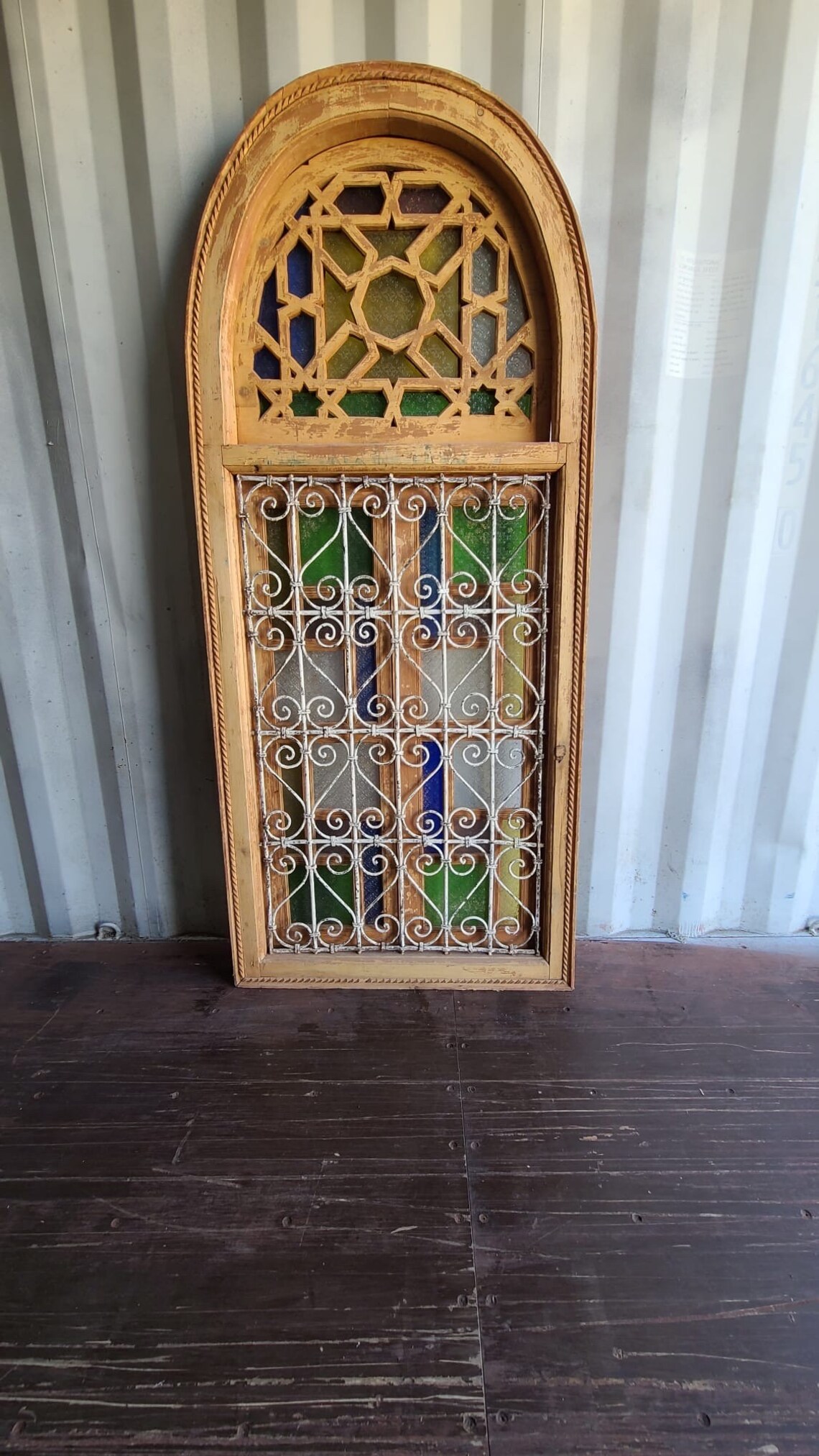 Antique Old Riad Wrought Iron Filigree Art Window, Moorish Architecture ...