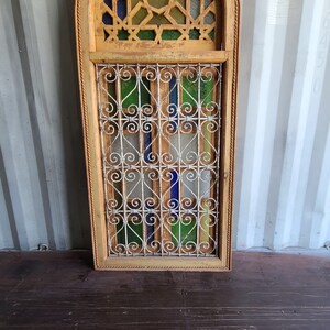 Antique Old Riad Wrought Iron Filigree Art Window, Moorish Architecture ...