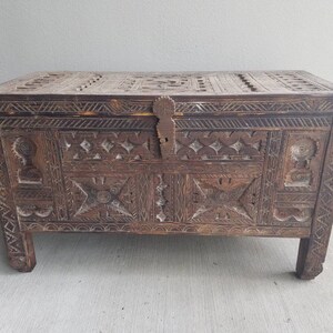 Vintage Wooden African Chest Moroccan Cabinet Give Your Bedroom ...
