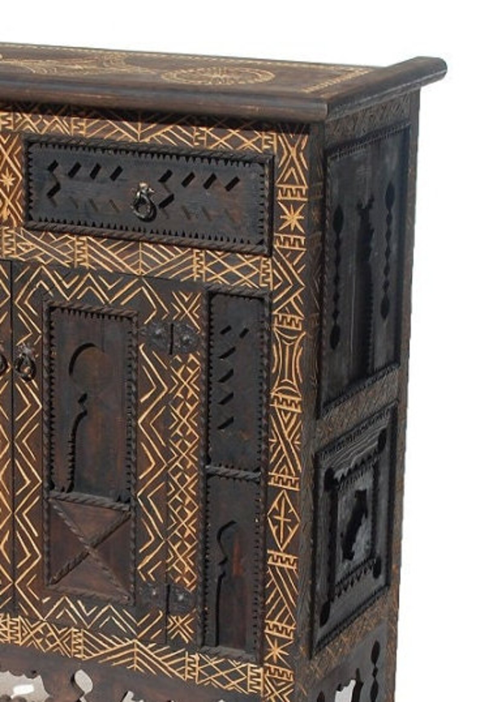 Vintage African Cedar Carved Wooden Cabinet Chest of Drawers and Door ...