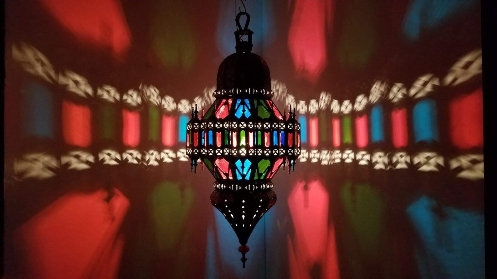 Large Vintage Silver Led Moroccan Ceiling Lamp, Moorish Royal Hanging ...