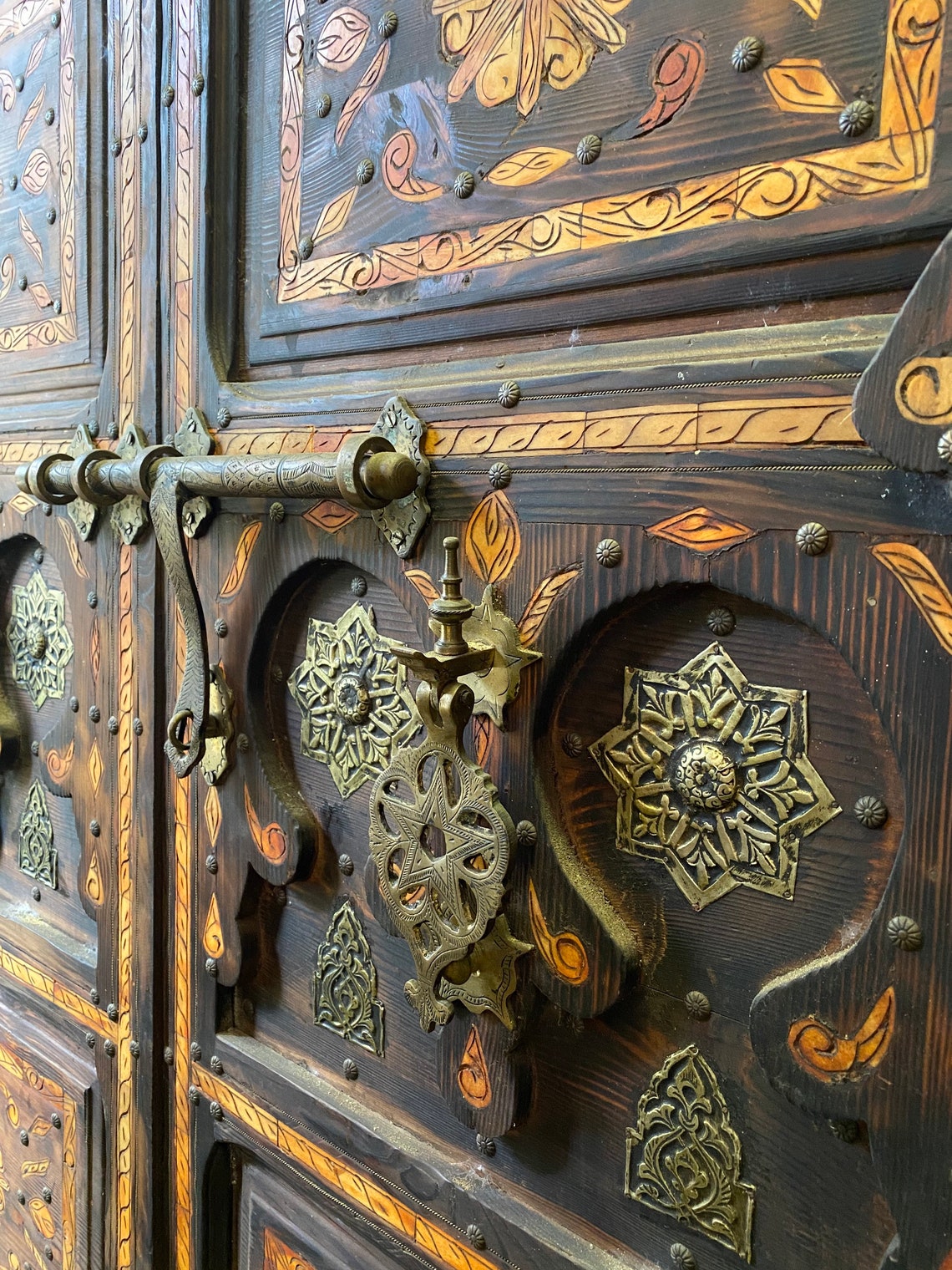 Moroccan Antique Inlay Bone Door Middle Eastern One of a Kind - Etsy