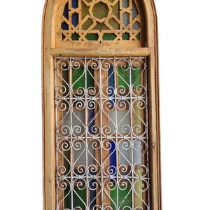Antique Old Riad Wrought Iron Filigree Art Window, Moorish Architecture ...