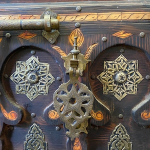 Moroccan Antique Inlay Bone Door Middle Eastern One of a Kind Palace ...