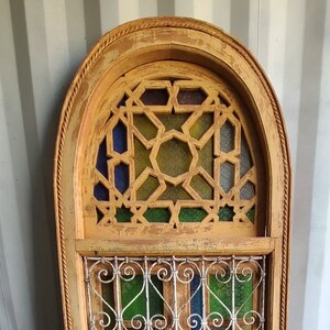 Antique Old Riad Wrought Iron Filigree Art Window, Moorish Architecture ...