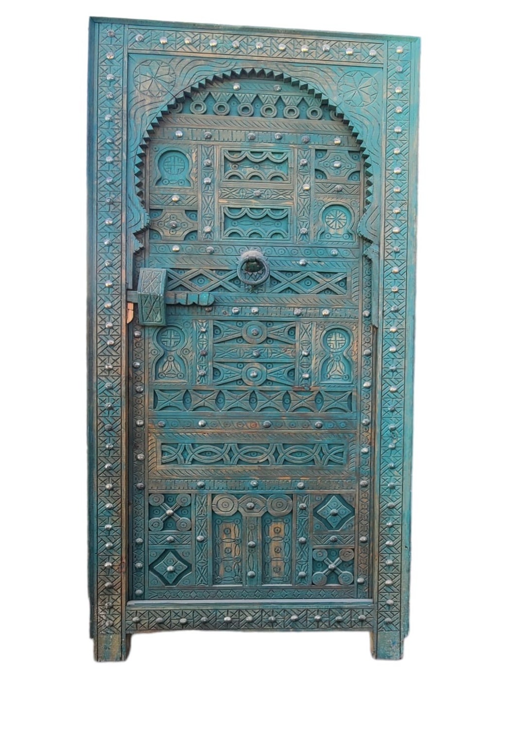 Green Vintage Touareg Nomad African Door One of a Kind Old Door for ...
