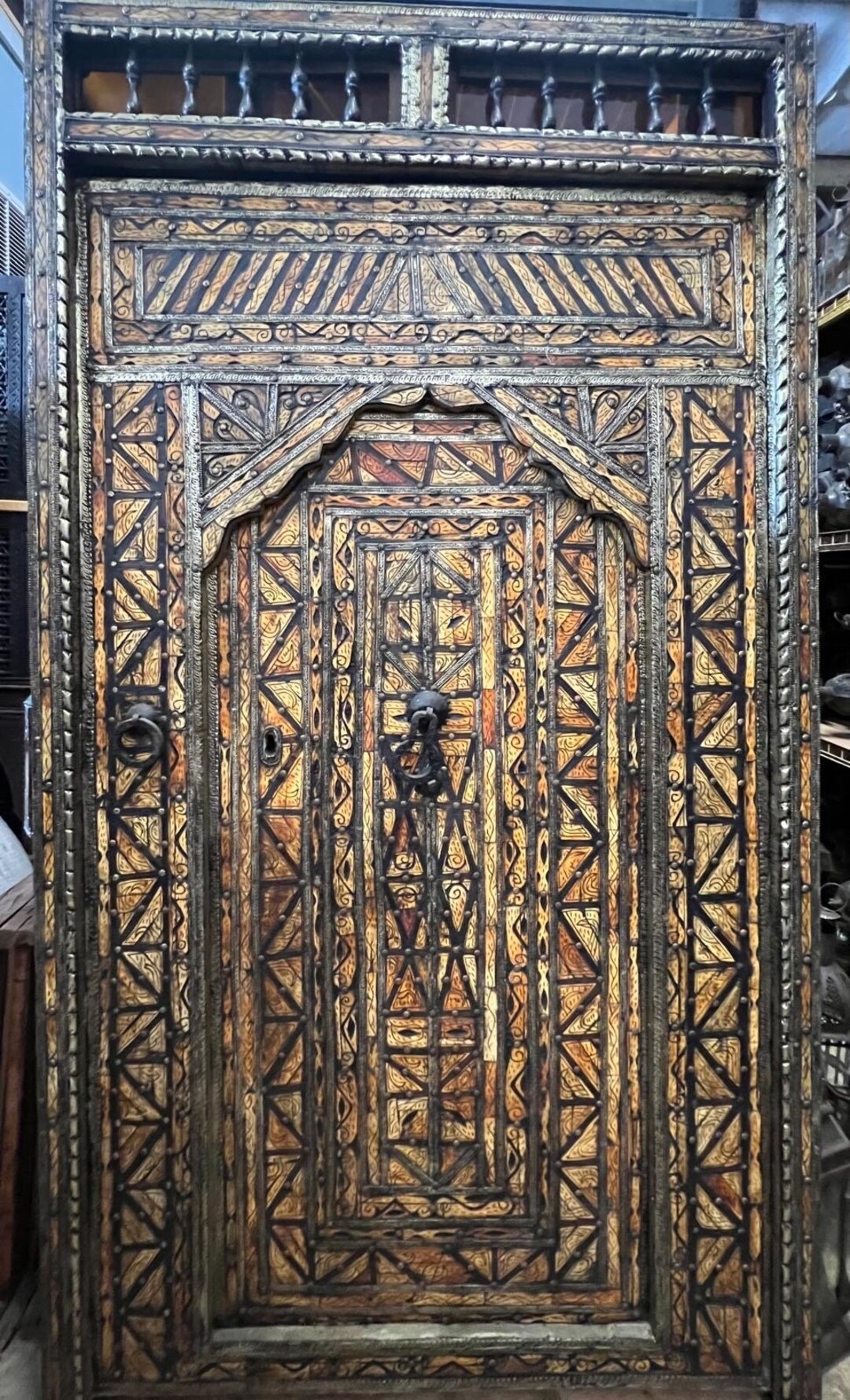 Antique Moroccan Inlay Bone Door, Middle Eastern Palace Decor - Etsy