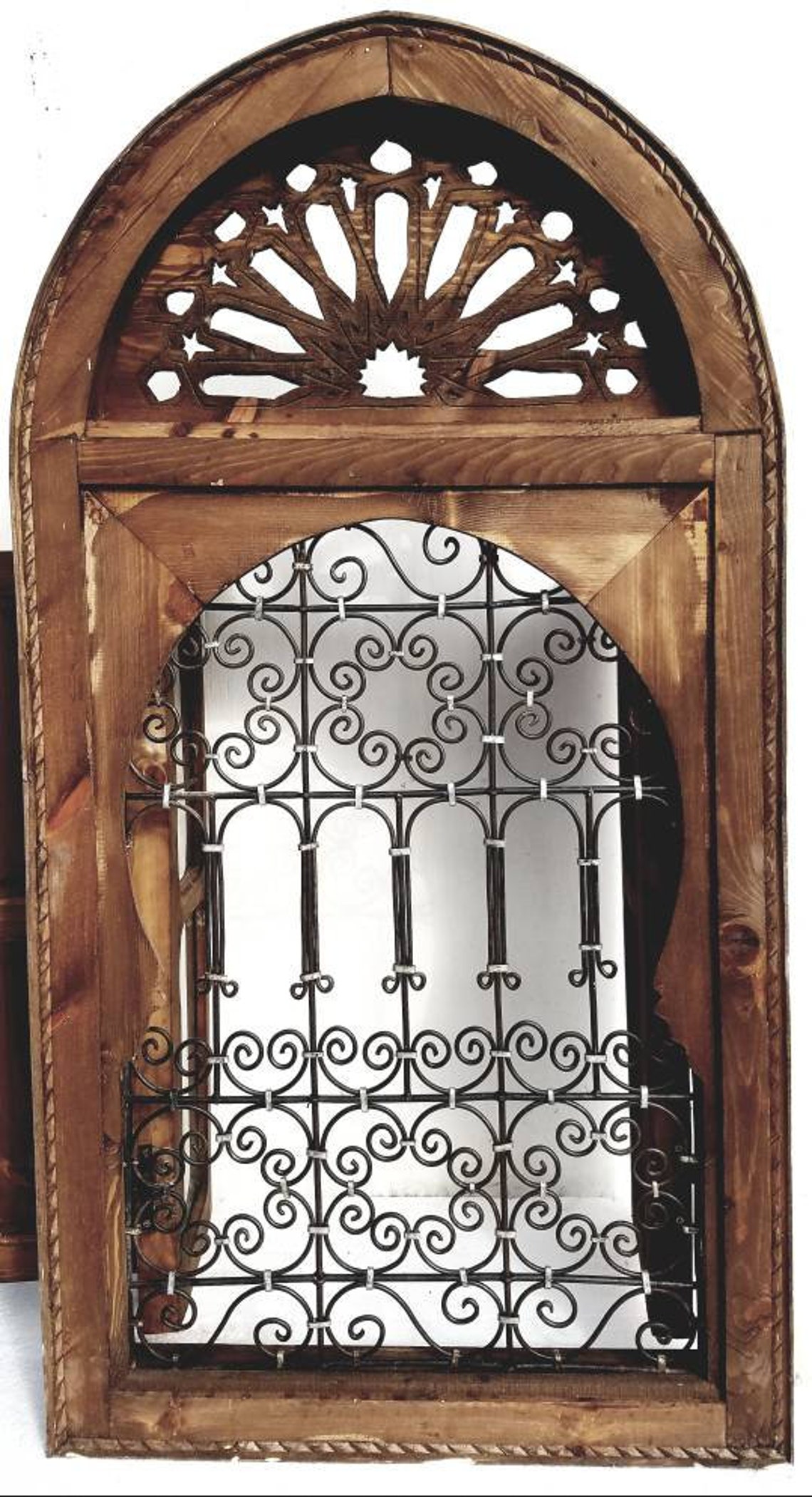 Geometric Arch Vintage Moroccan Wrought Iron Filigree Window - Etsy