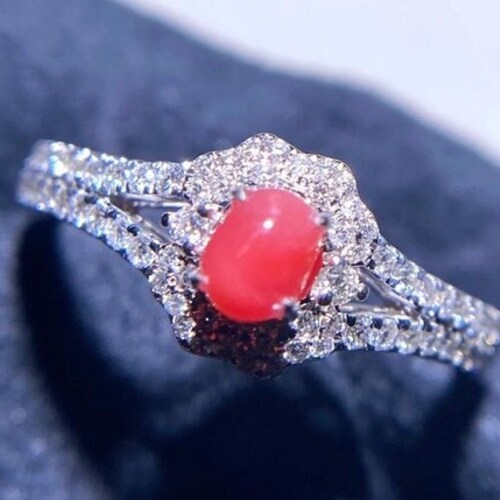 1.7carat Queen Conch Pearl & Diamond 18k Solid White Gold - Etsy