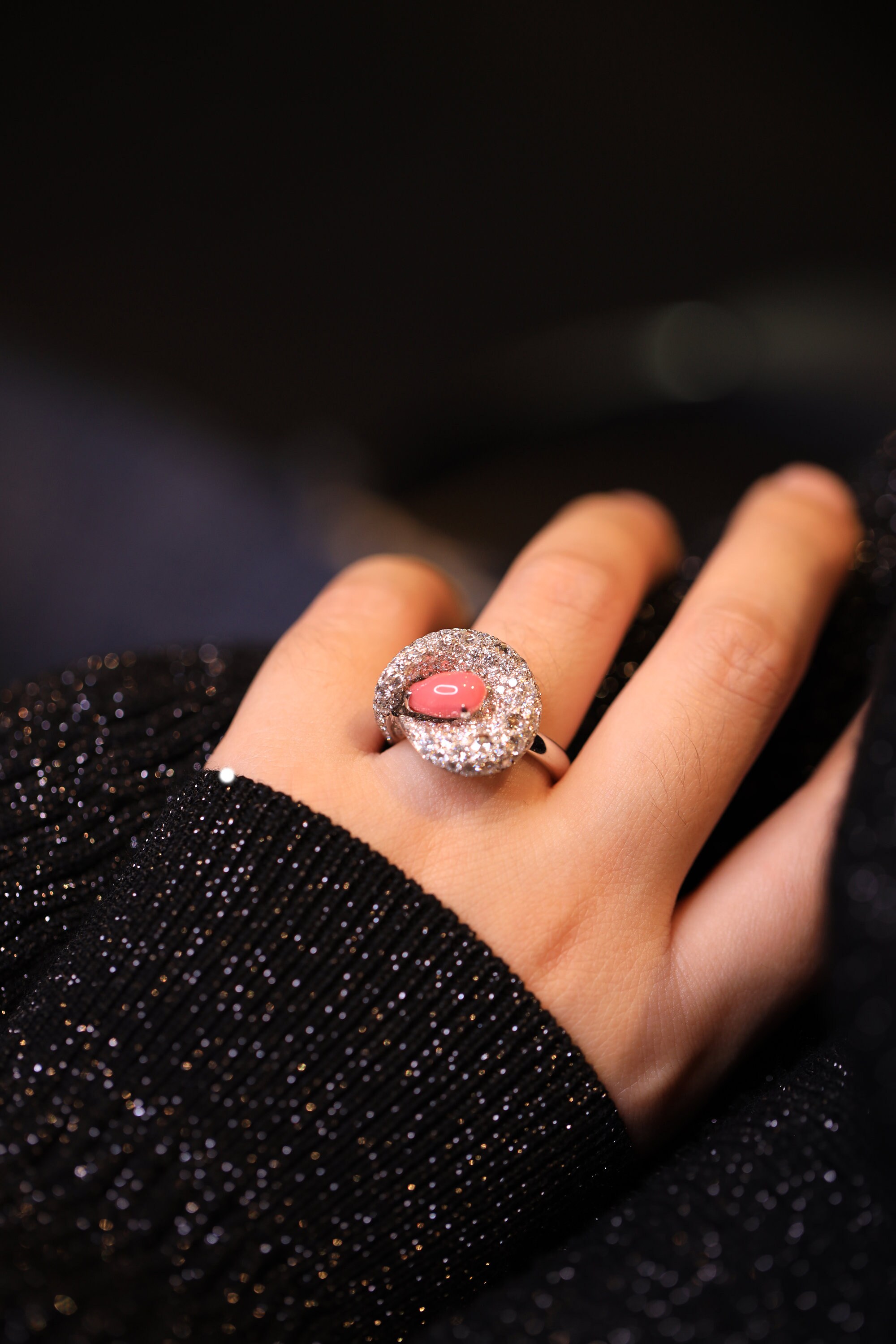 1.7carat Queen Conch Pearl & Diamond 18k Solid White Gold - Etsy