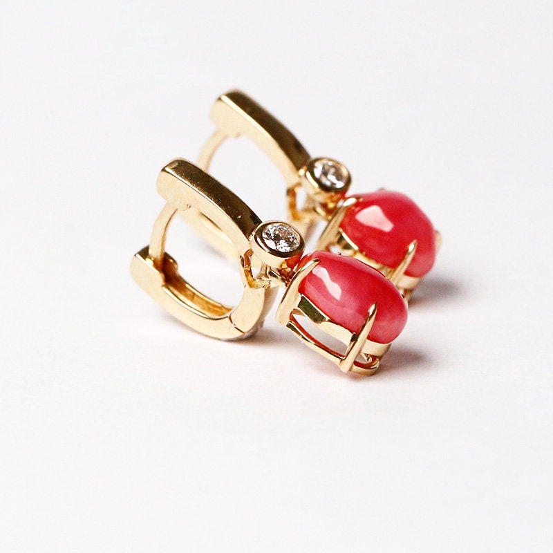 Queen Conch Pearl With White Diamond Solid Gold Bespoke | Etsy