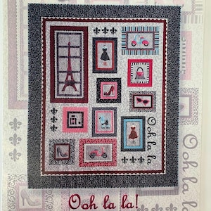 Embroidery Applique Quilt Pattern Beginner Paris Themed French Home ...