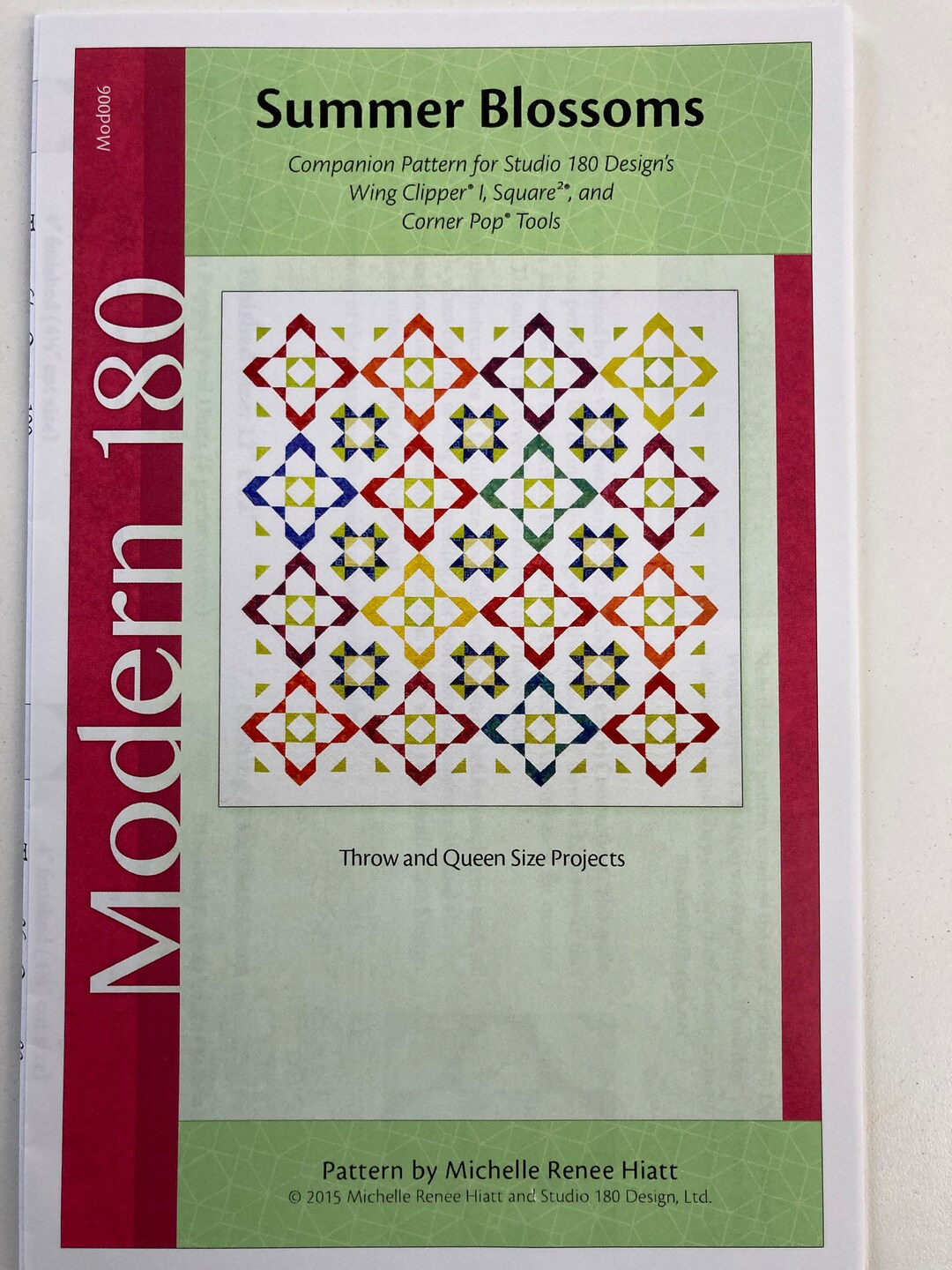 Quilt Pattern Summer Blossoms Mod006 Modern180-by Studio 180 Designs 2 ...