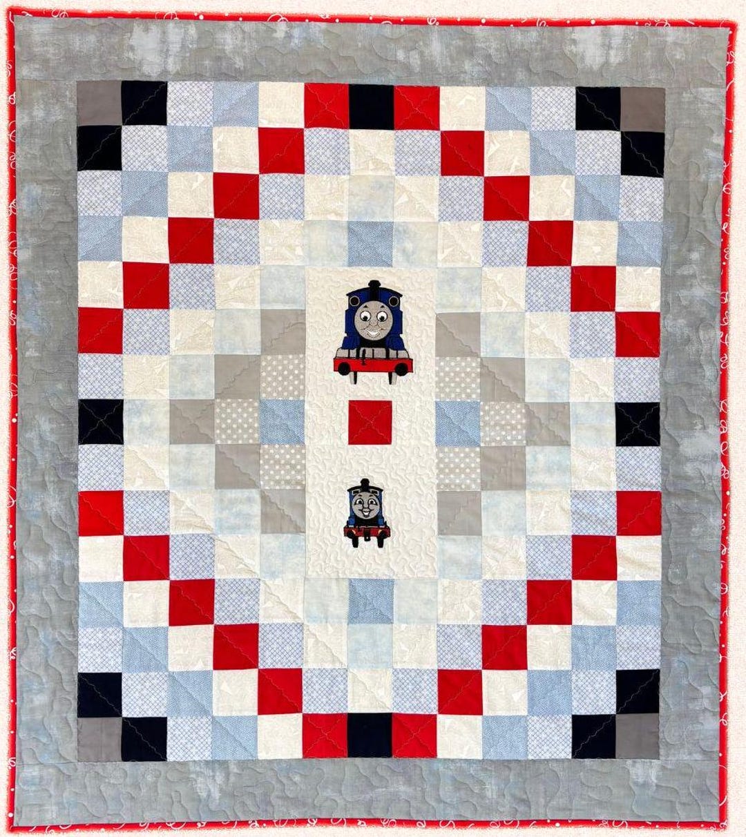 Thomas the Tank Engine Quilt Thomas Train Gift for Child Room Decor ...